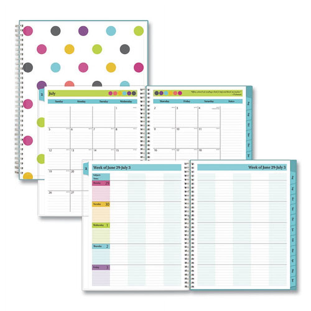Teacher Dots Academic Year Create-Your-Own Cover Weekly/Monthly Planner ...