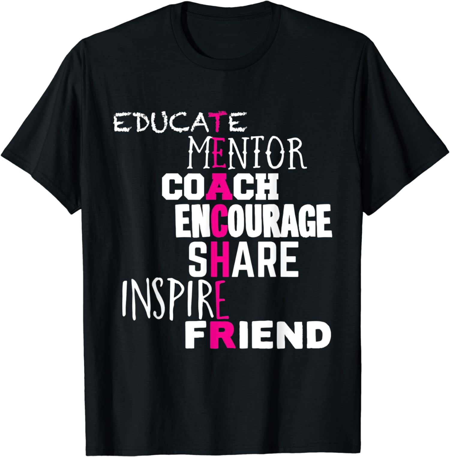 Teacher Educate Mentor Coach Encourage Share Inspire T-Shirt - Walmart.com