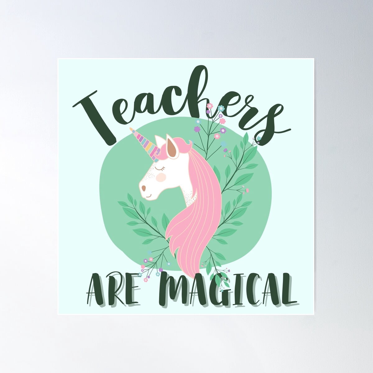 Teacher Gift For Women, Teachers Are Magical, Cute Colorful Unicorn ...