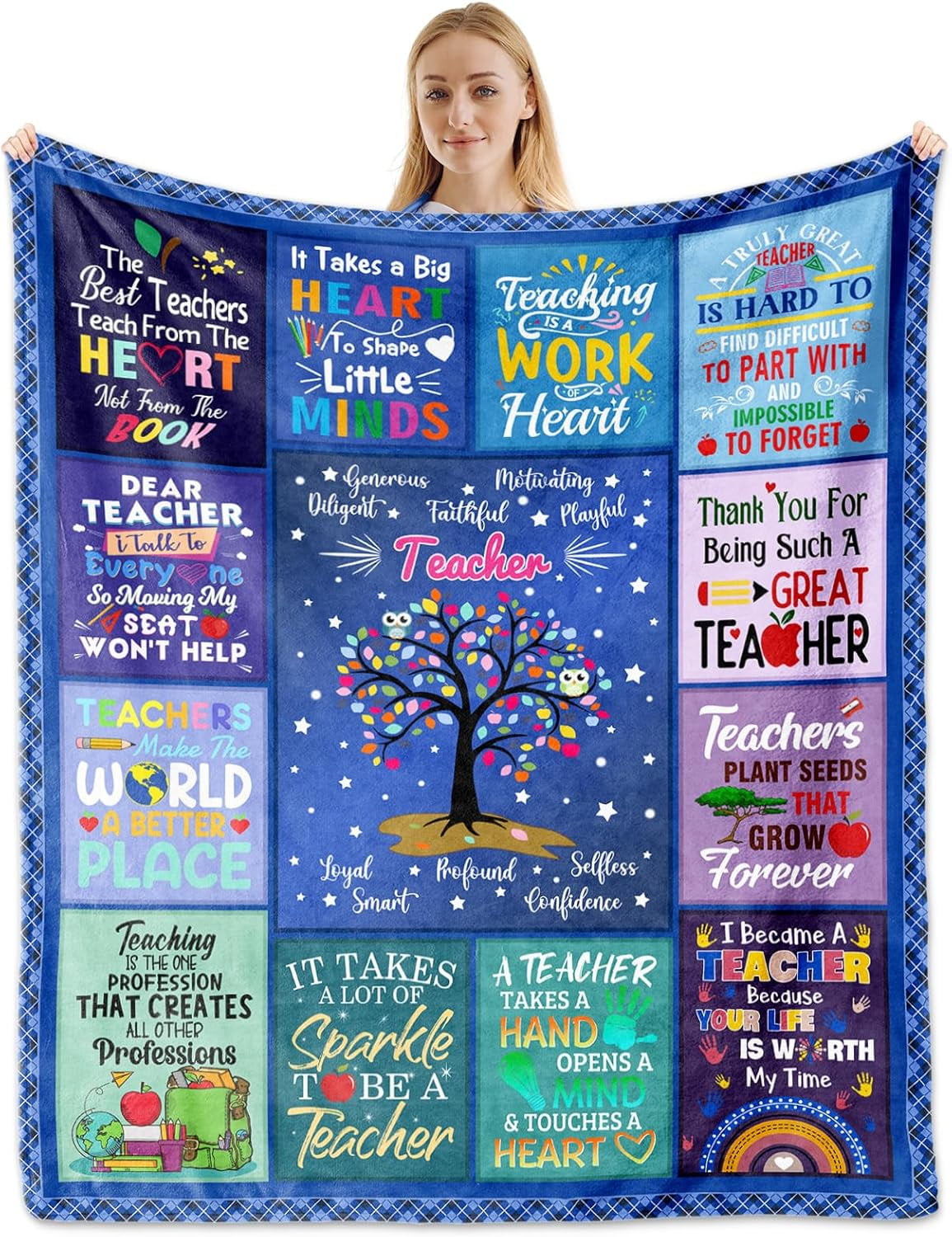 Teacher Gifts, Teacher Appreciation Gifts, Teacher Blanket 60"x50 ...