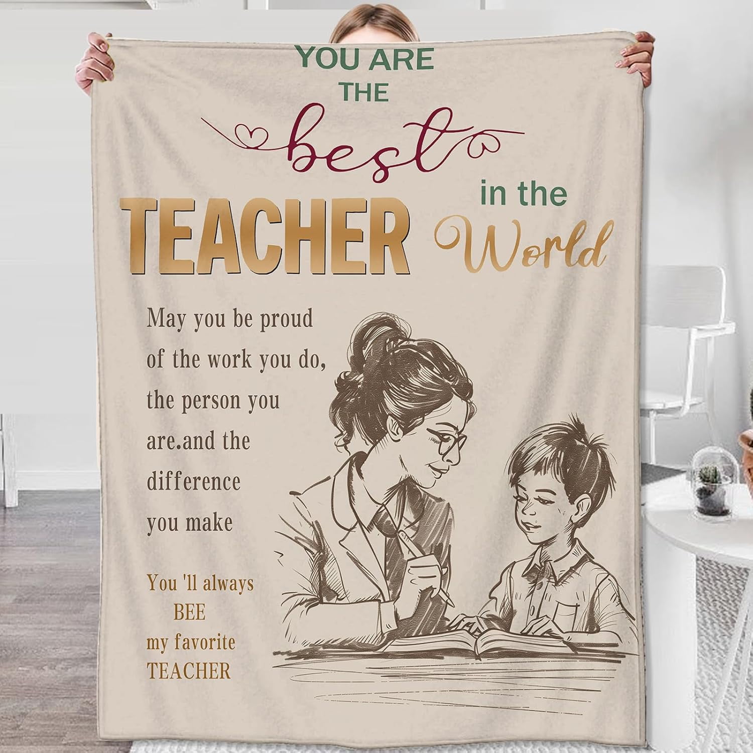 Teacher Gifts Blanket, Teacher Appreciation Gifts, Teacher Gifts for ...