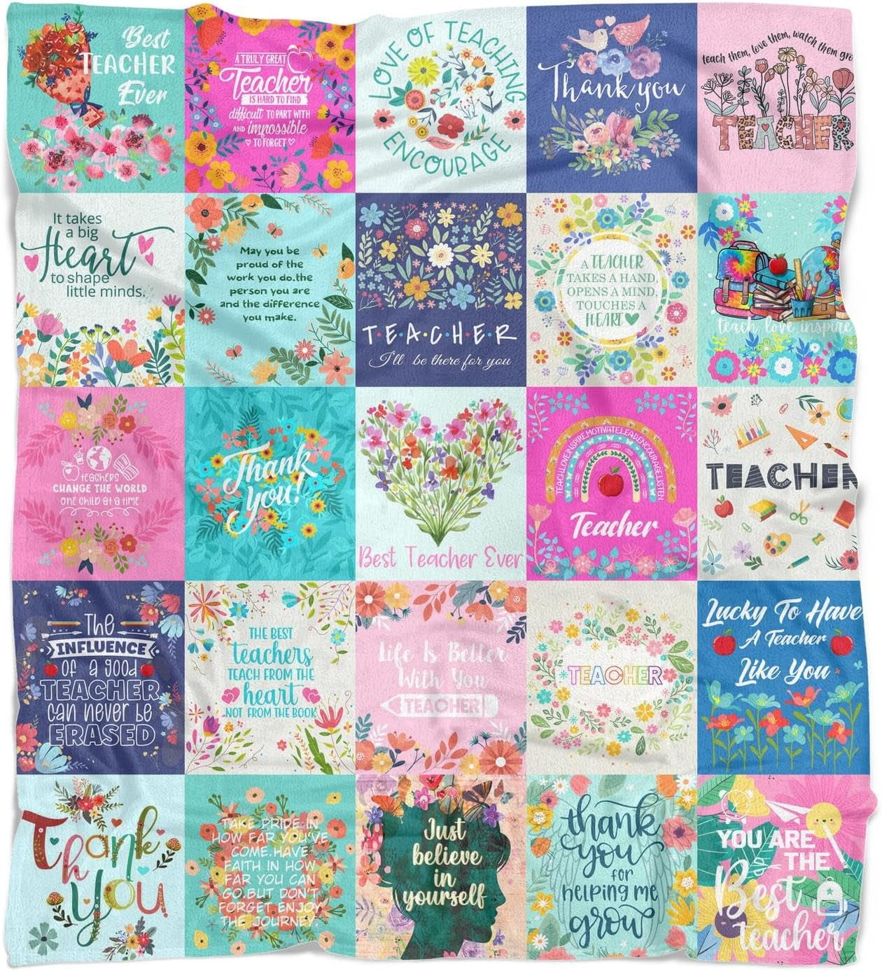Teacher Gifts Blanket, Teacher Gifts for Women Throw 50" X 60", Teacher Appreciation Gifts for ...