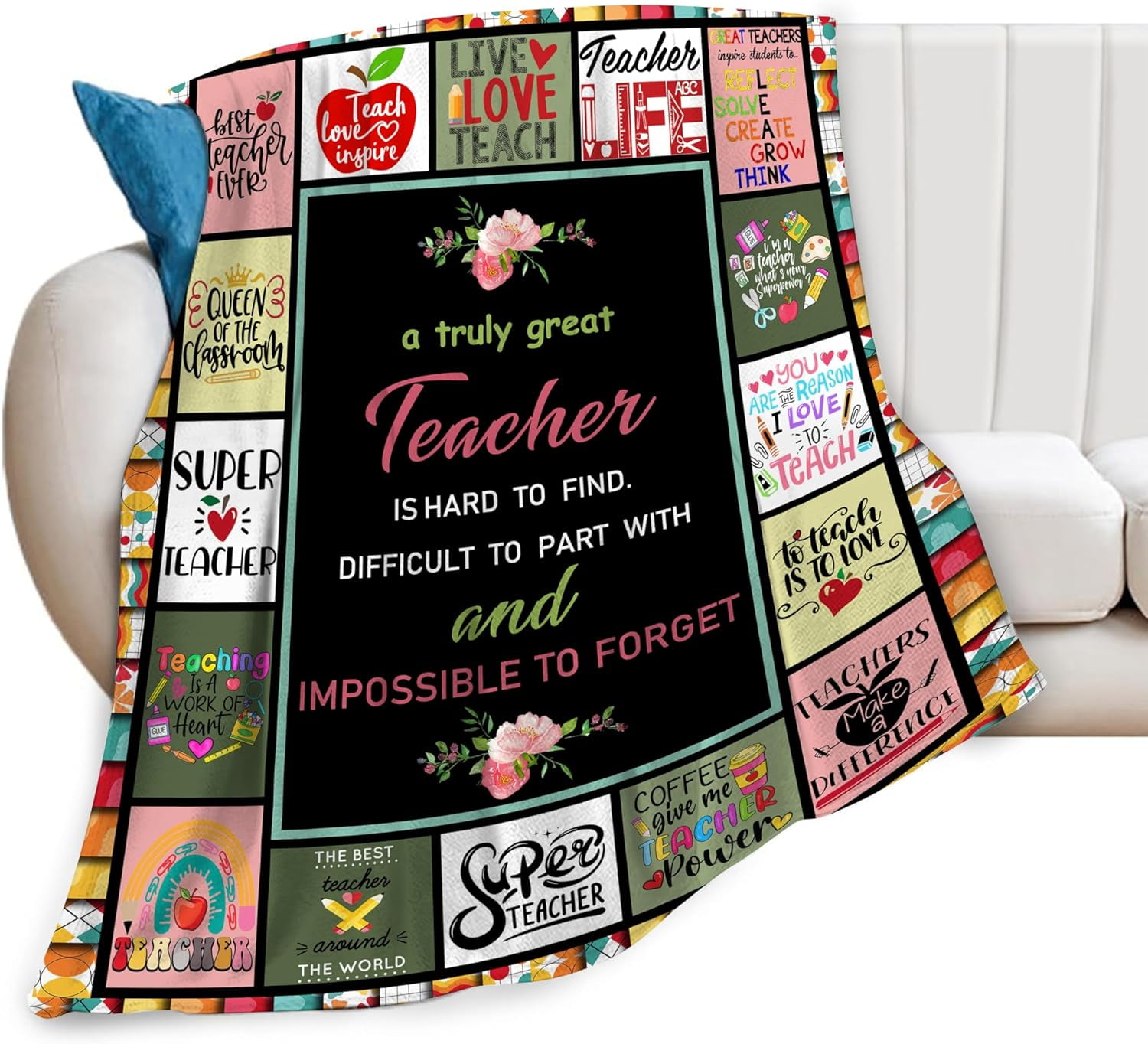 Teacher Gifts for Women Men Teacher Blanket Ultra Soft Cozy Flannel ...