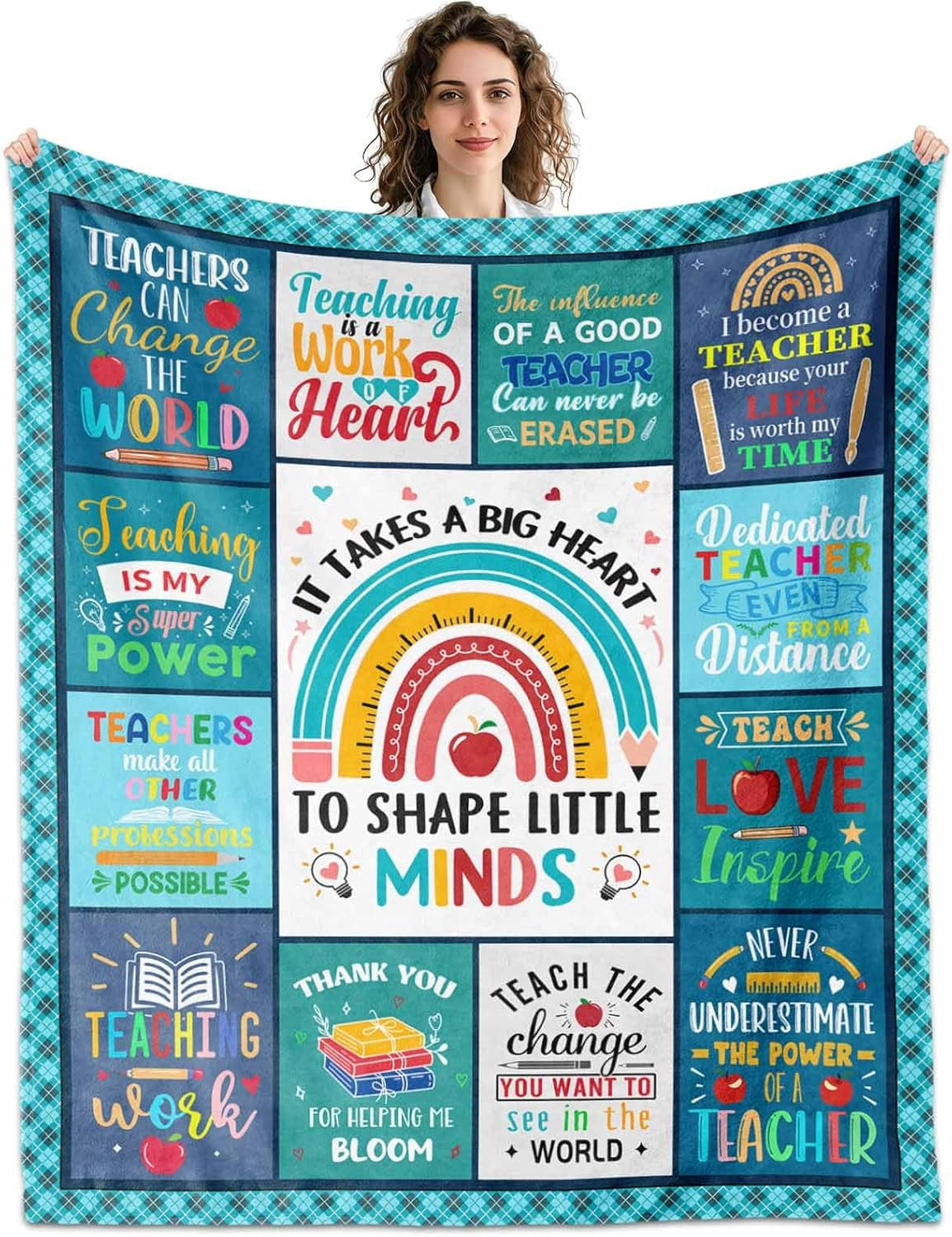 Teacher Gifts for Women Men, Teacher Appreciation Gifts for Teachers Blanket 60"X50", Thank You ...