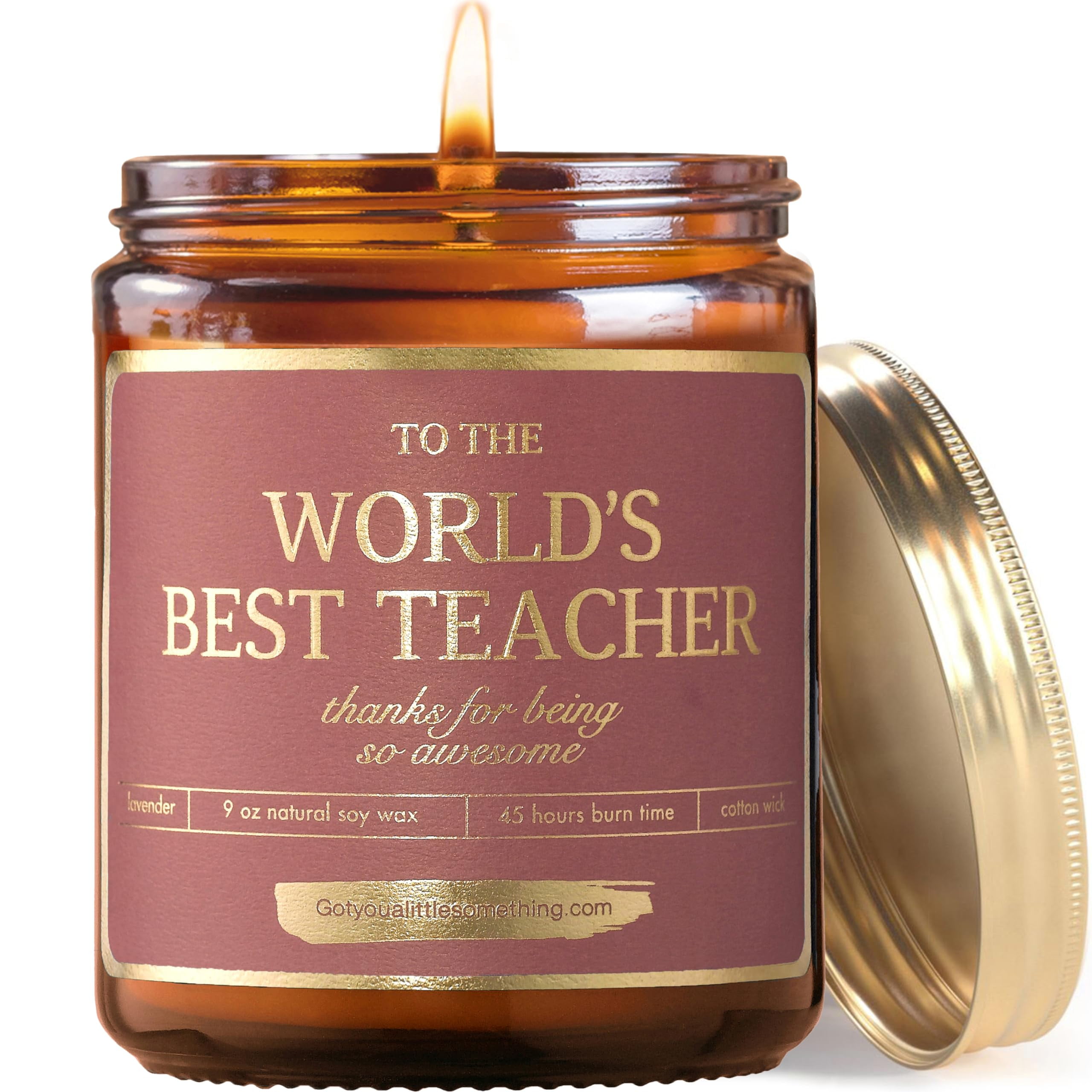 Teacher Gifts for Women - World's Best Teacher Candle ; Teacher Gift ...