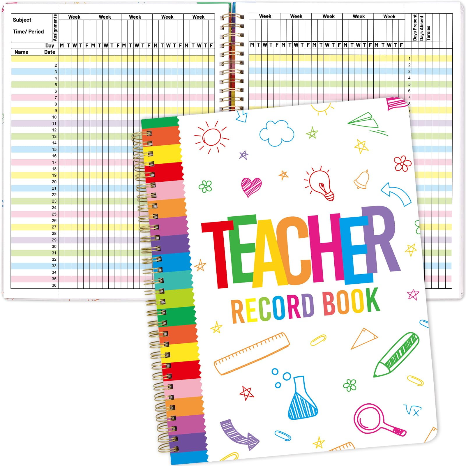 Teacher Grade Book, Classroom Attendance Record Book for Assignments ...