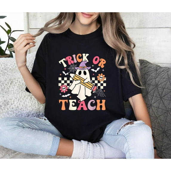 Teacher Halloween Shirt, Halloween Teacher Shirt, Trick or Teach Shirt ...
