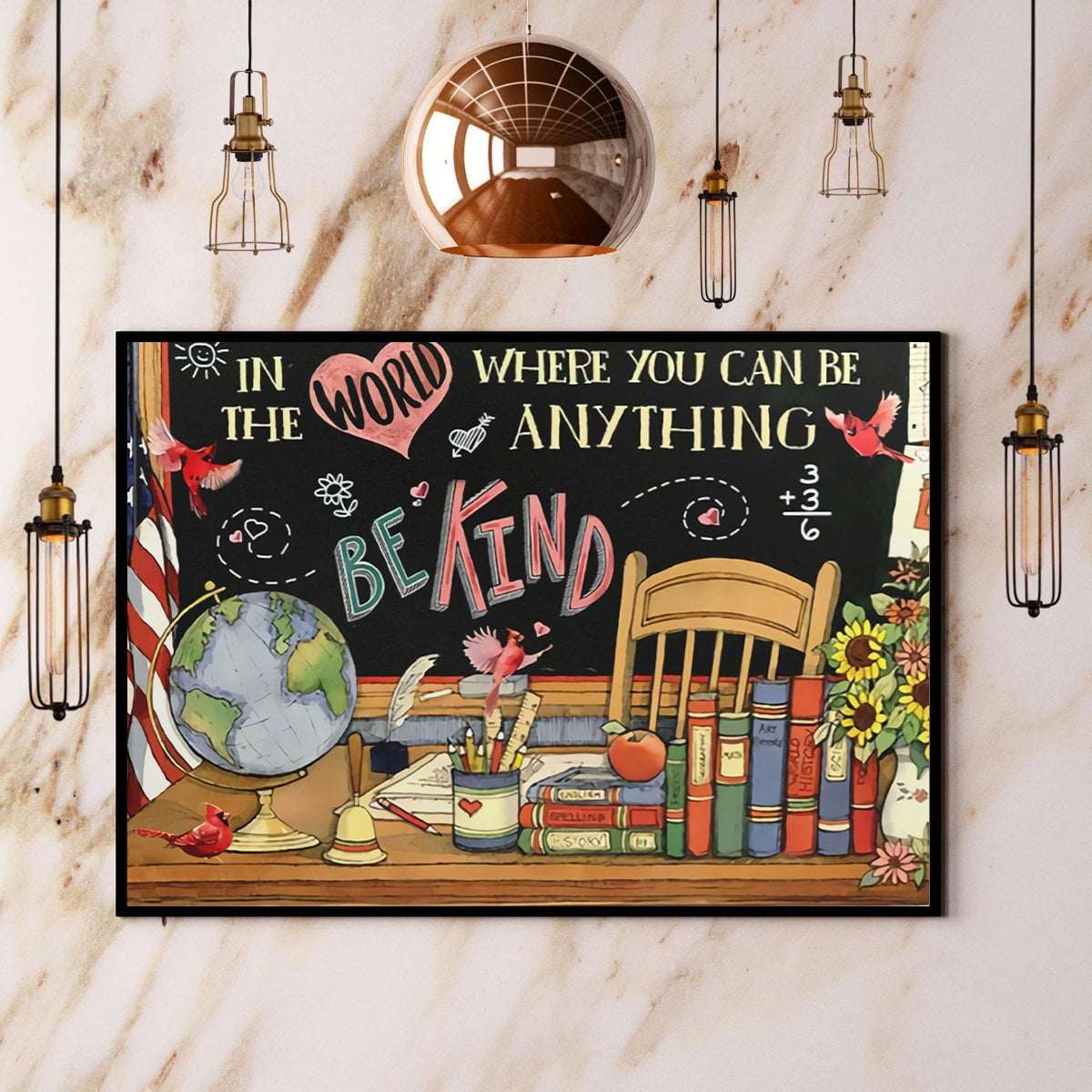 Teacher In The World Where You Can Be Anything Be Kind Paper Poster No ...