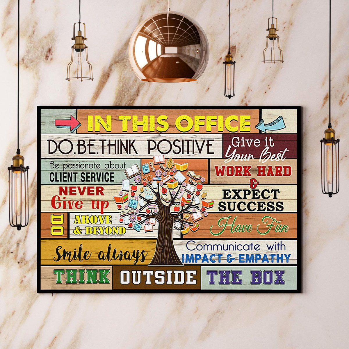 Teacher In This Office Think Outside The Box Paper Poster No Frame ...