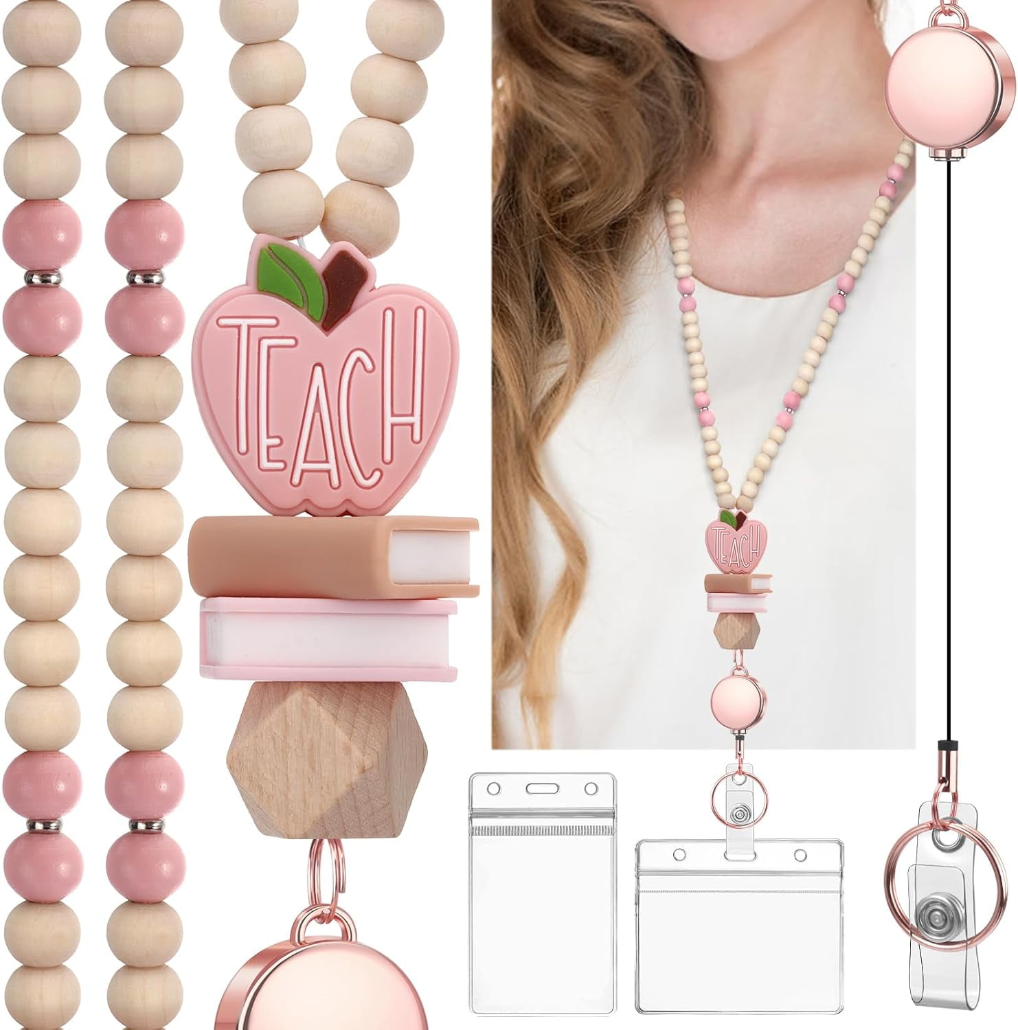 Teacher Lanyard with Id Holder, Cute Lanyards for Id Badges Keys ...