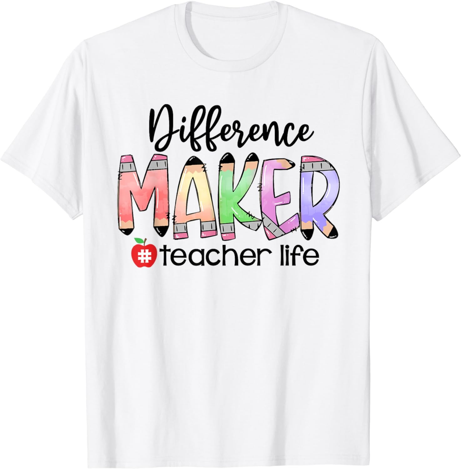 Teacher Life With Boho Difference Maker T-Shirt - Walmart.com