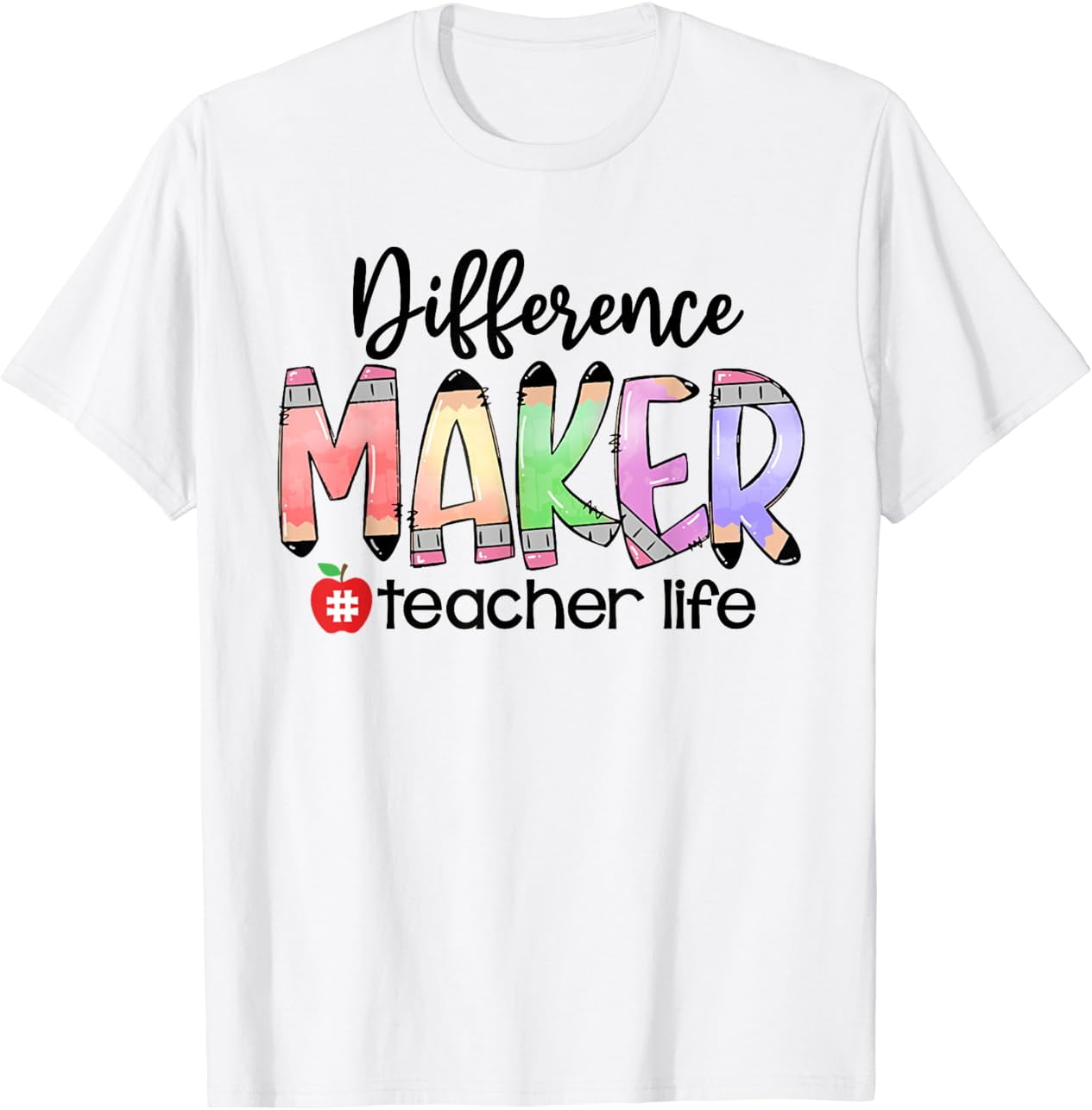 Teacher Life With Boho Difference Maker T-Shirt - Walmart.com