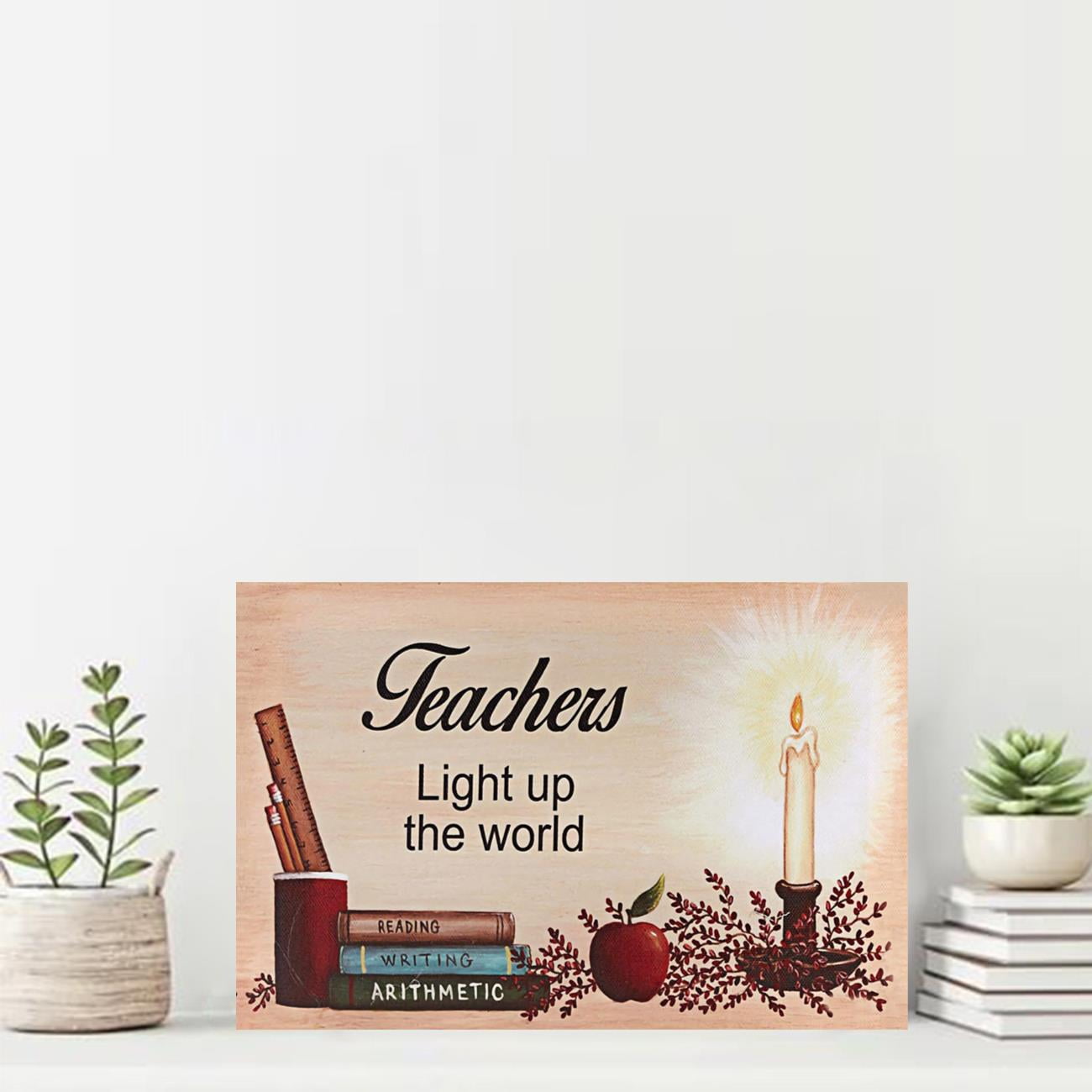 Teacher Light Up The World Poster Teacher Poster Gift for teacher 11 x ...