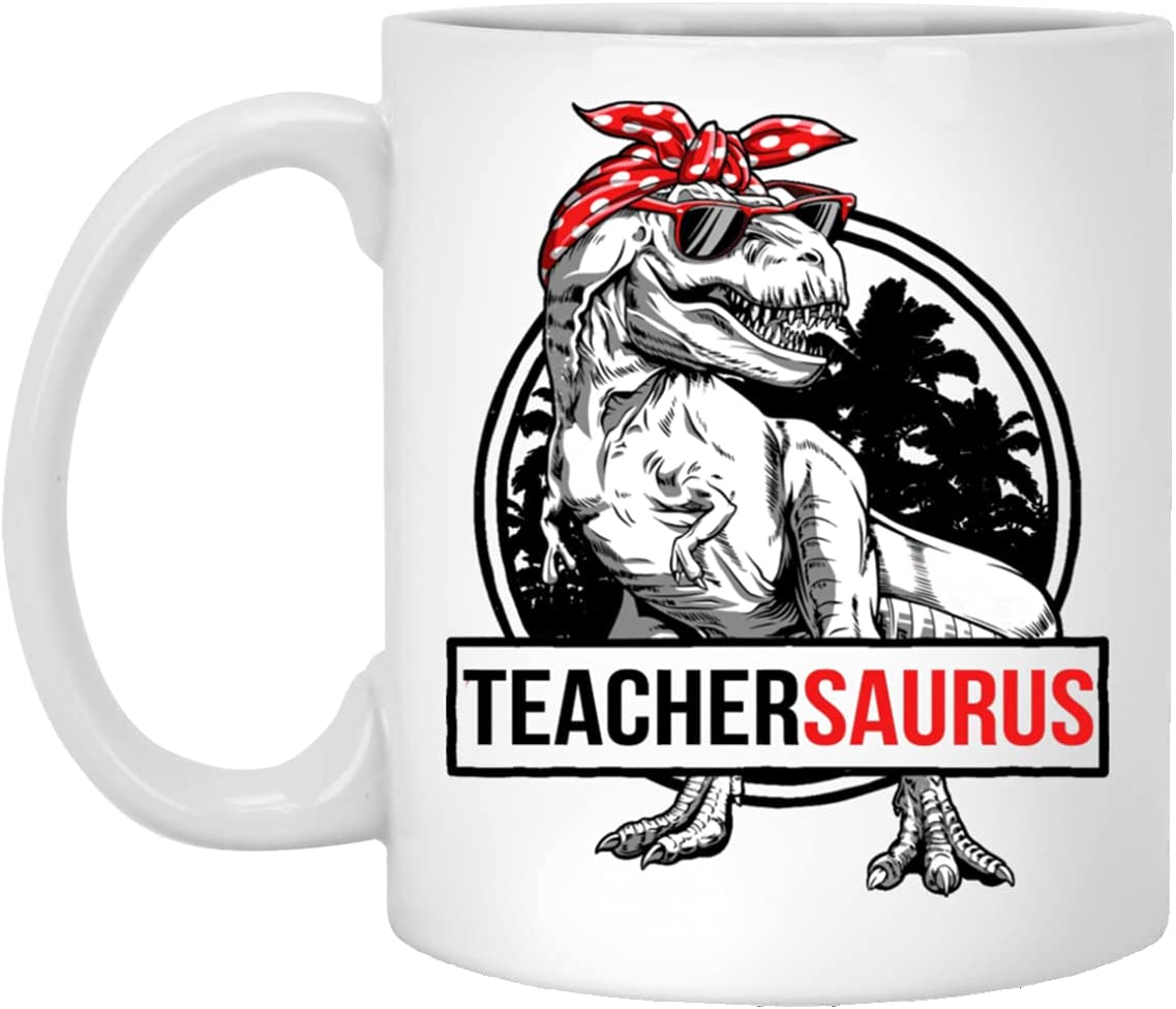 Teacher Mug - Teachersaurus T Rex Dinosaur Funny Teacher Saurus Family ...