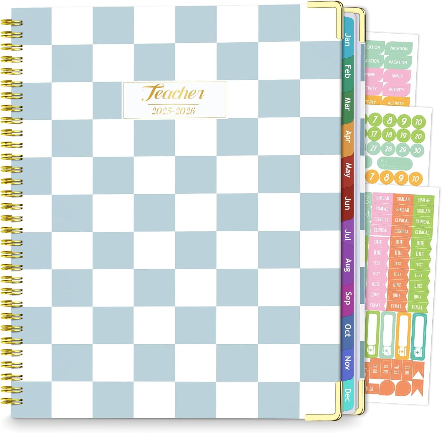 Teacher Planner 2025-2026, Aug 2025-Jul 2026 Academic Year, 8.5" x 11 ...