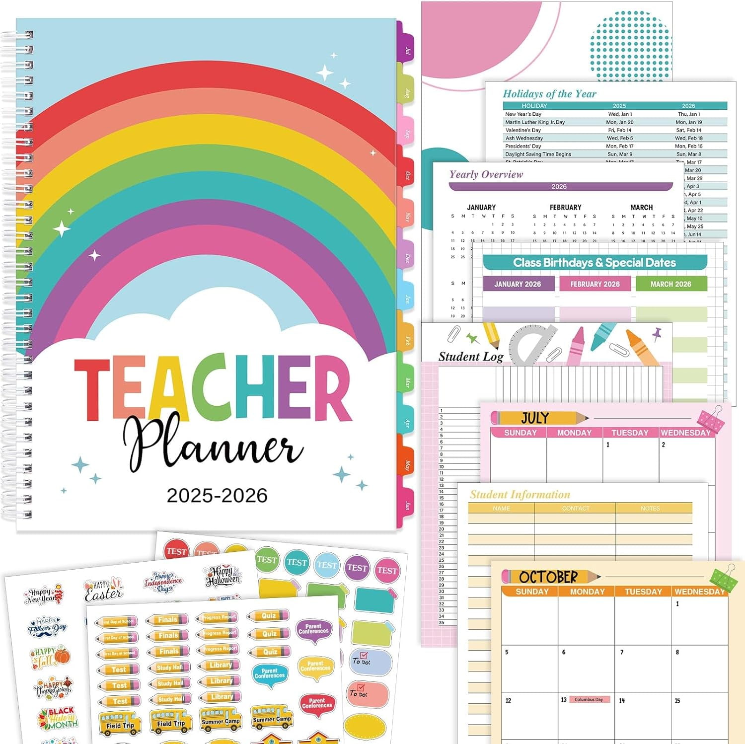 Teacher Planner 2025-2026 July 2025-June 2026, 11 x 8 inch Teacher ...