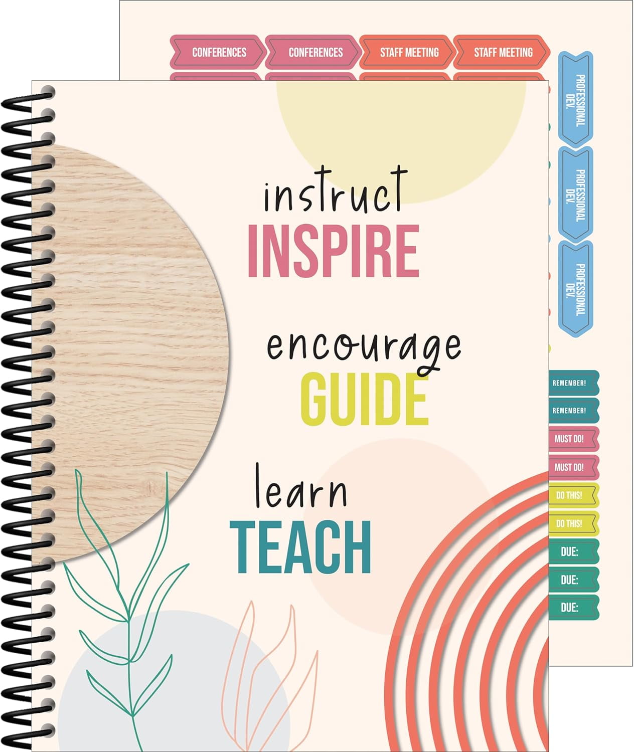 Teacher Planner, Undated 8" x 11" Lesson Plan Book With Stickers ...