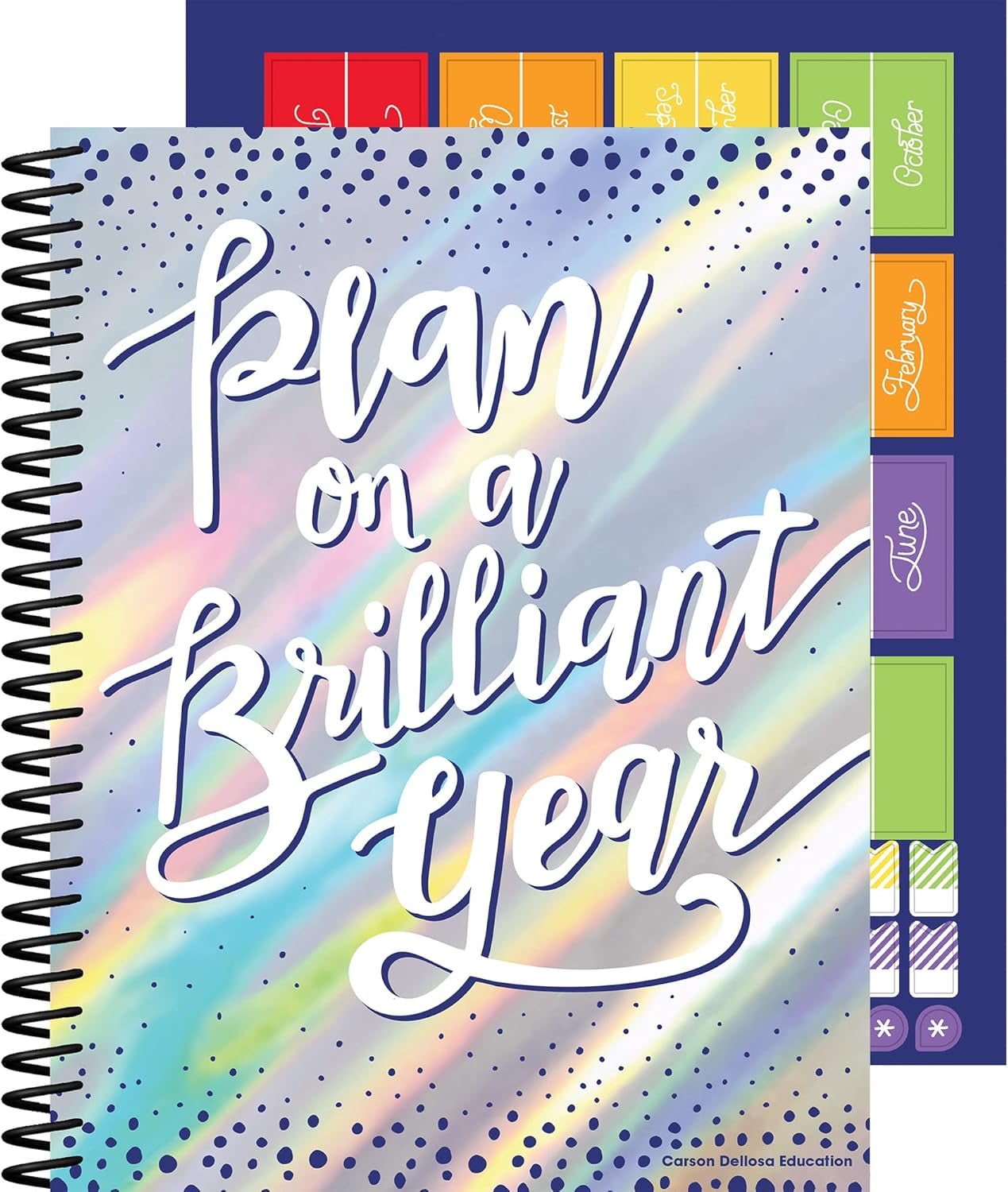 Teacher Planner, Undated 8" x 11" Lesson Plan Book With Stickers ...
