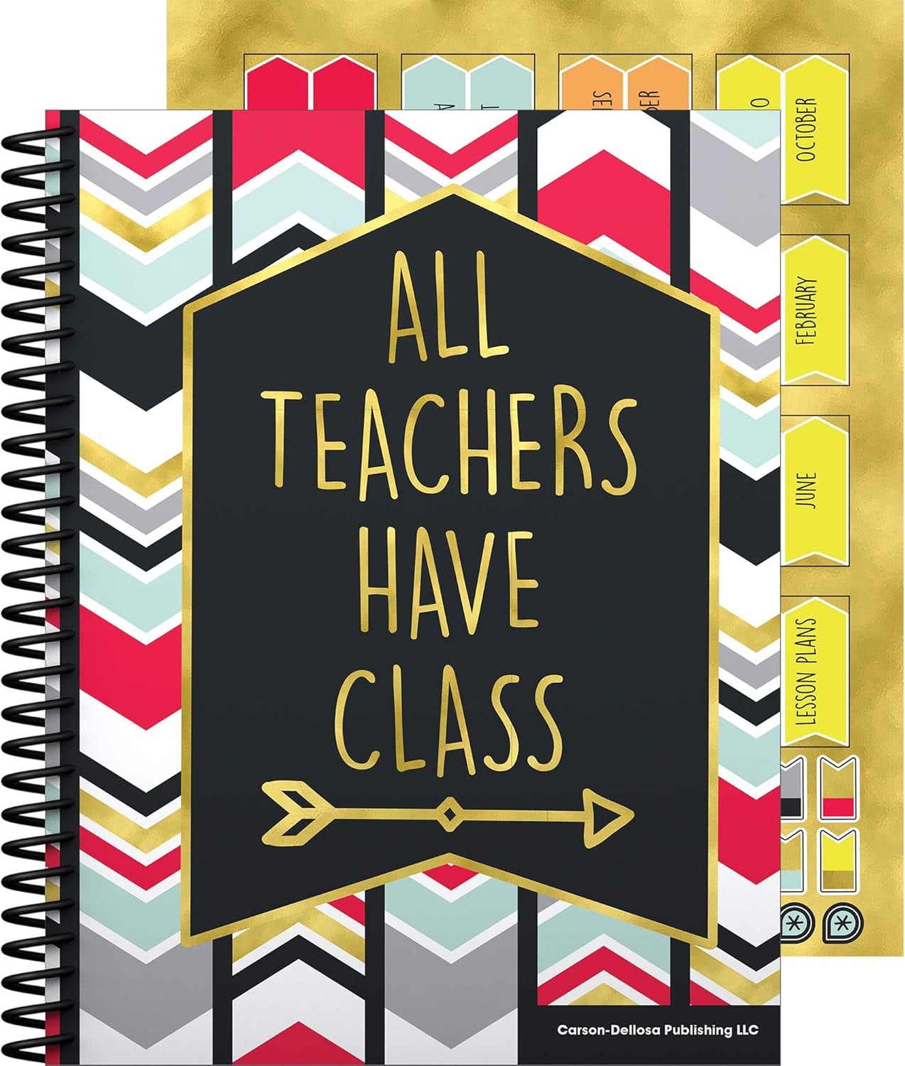 Teacher Planner, Undated 8" x 11" Lesson Plan Book With Stickers ...