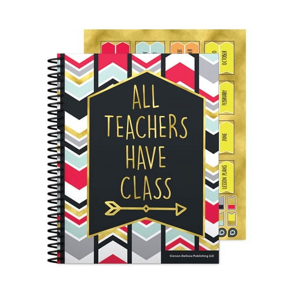 Teacher Planner, Weekly/Monthly, Two-Page Spread (Seven Classes), 11 x ...
