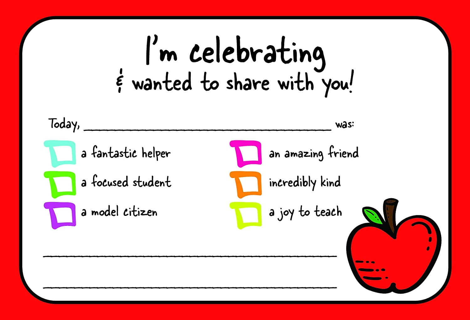 Teacher Positive Postcards - Good News Thank You Note from Teacher ...