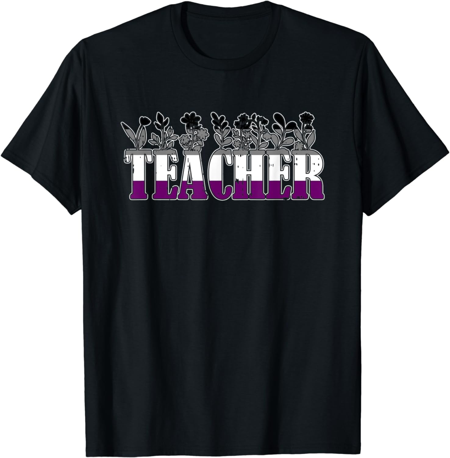 Teacher Pride Asexual LGBT-Q Gay Flag Ally Instructor T-Shirt - Walmart.com
