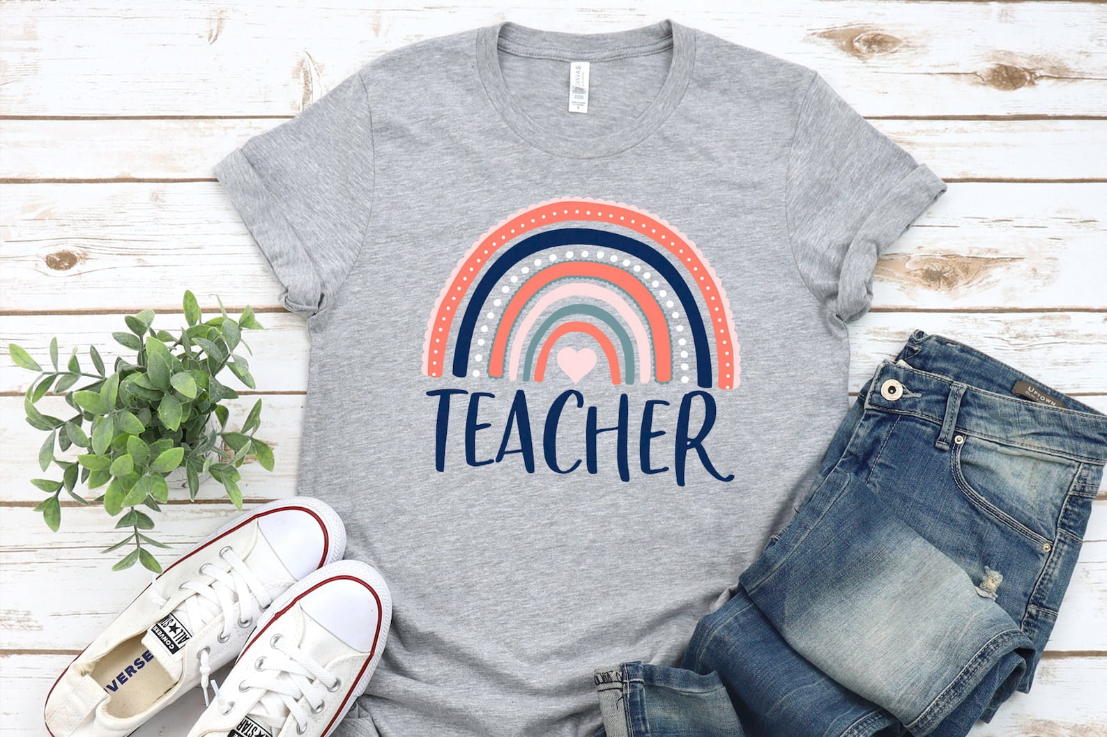 Teacher Rainbow Shirt - Gift For Teacher, Teacher Appreciation, Teacher ...