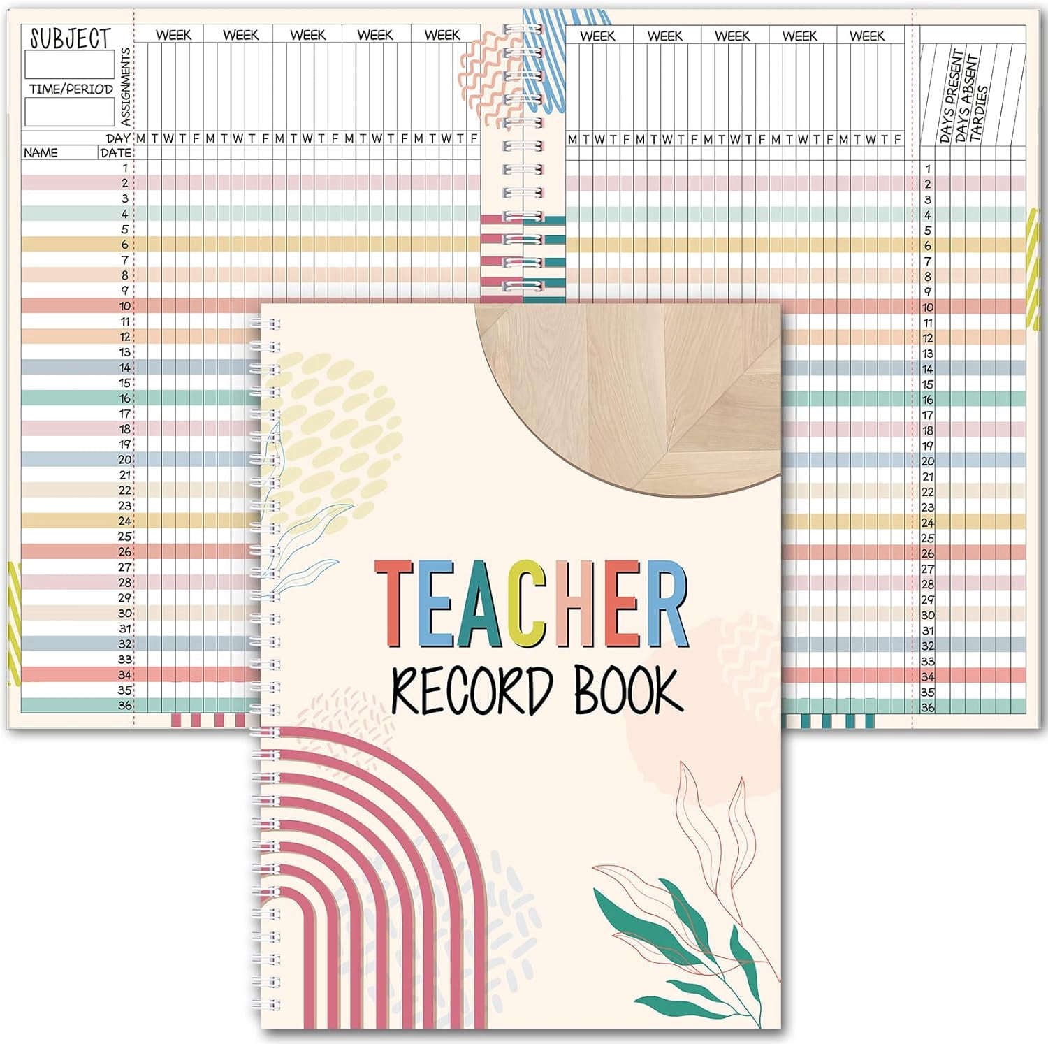 Teacher Record Book Teacher Grade Book Spiral Bound Record Class ...