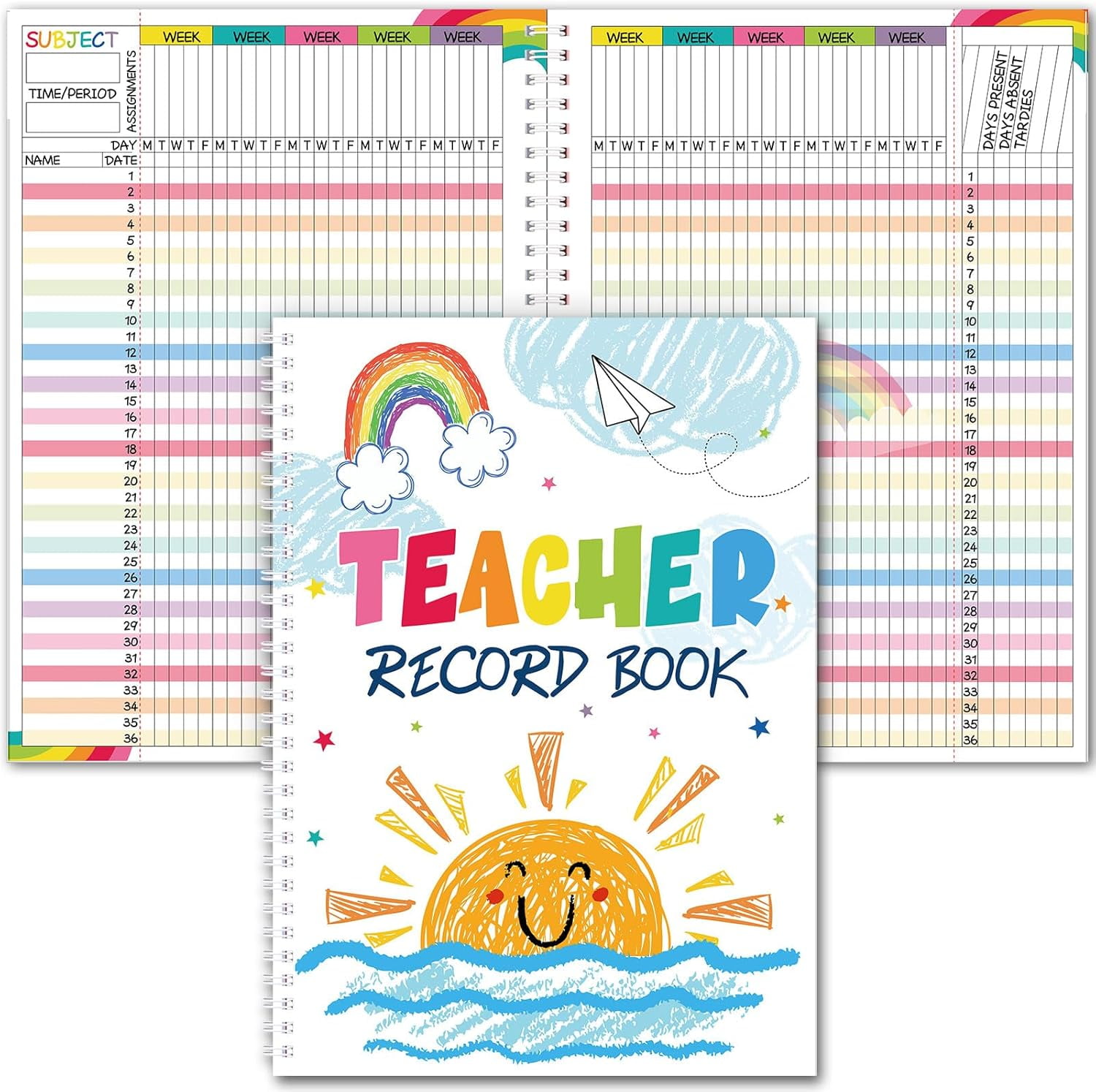 Teacher Record Book Teacher Grade Book Spiral Bound Record Class ...