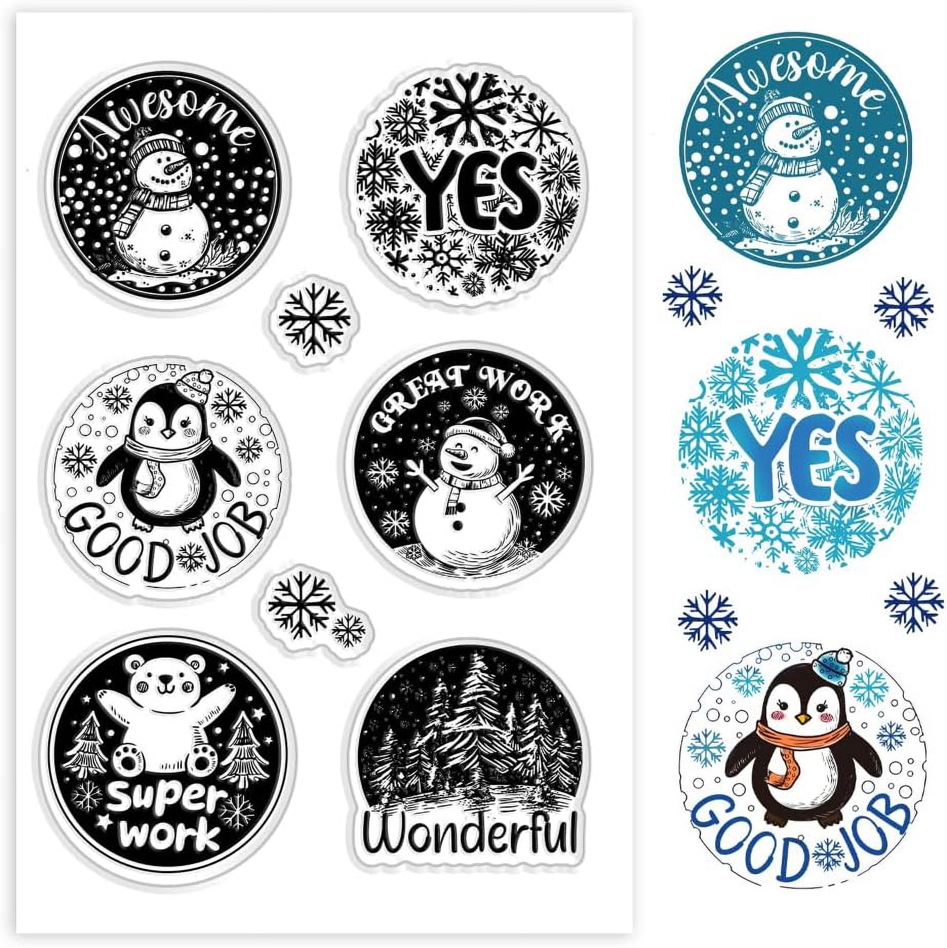 Teacher Reward Clear Stamps for Card MakingWinter Reward Silicone Stamp ...