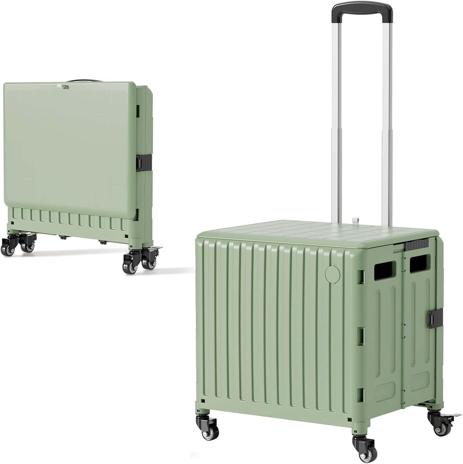 Teacher Rolling Cart with Wheels:Foldable Cart with Wheels Storage ...