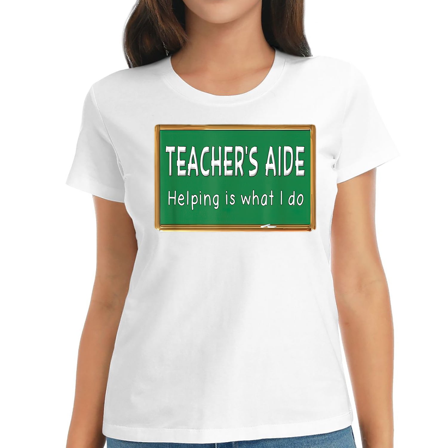 Teacher'S Aide Appreciation Gift Shirt Chalkboard T Shirt - Walmart.com