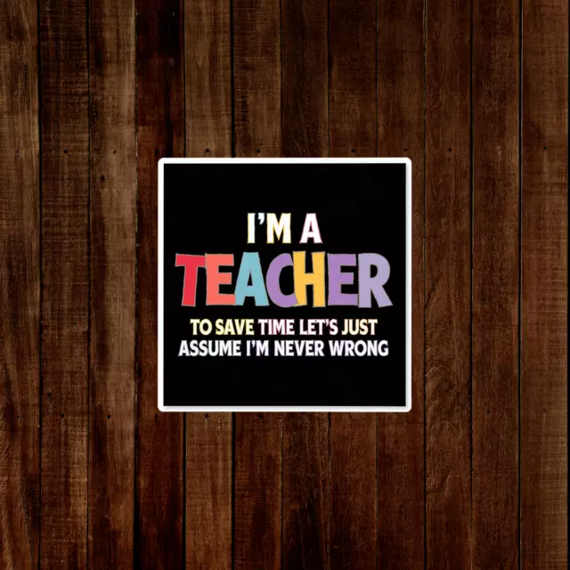 I'M A Teacher To Save Time Let'S Just Assume I'M Never Wrong ...
