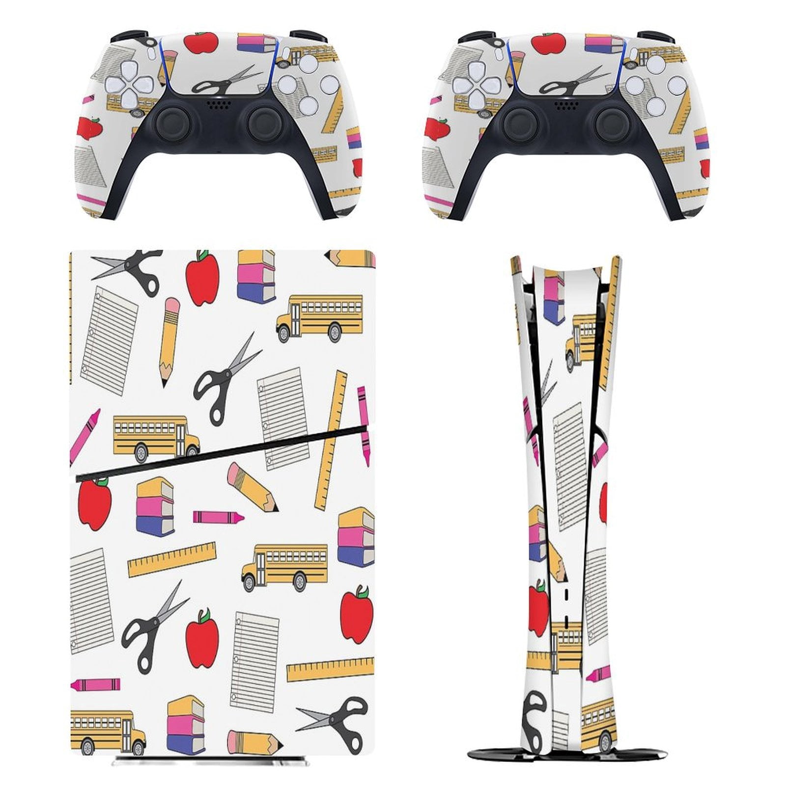 Teacher & School Item Mix Three PS5/PS5 Pro/PS5 Slim Digital Disc Skin Sticker For Console And ...