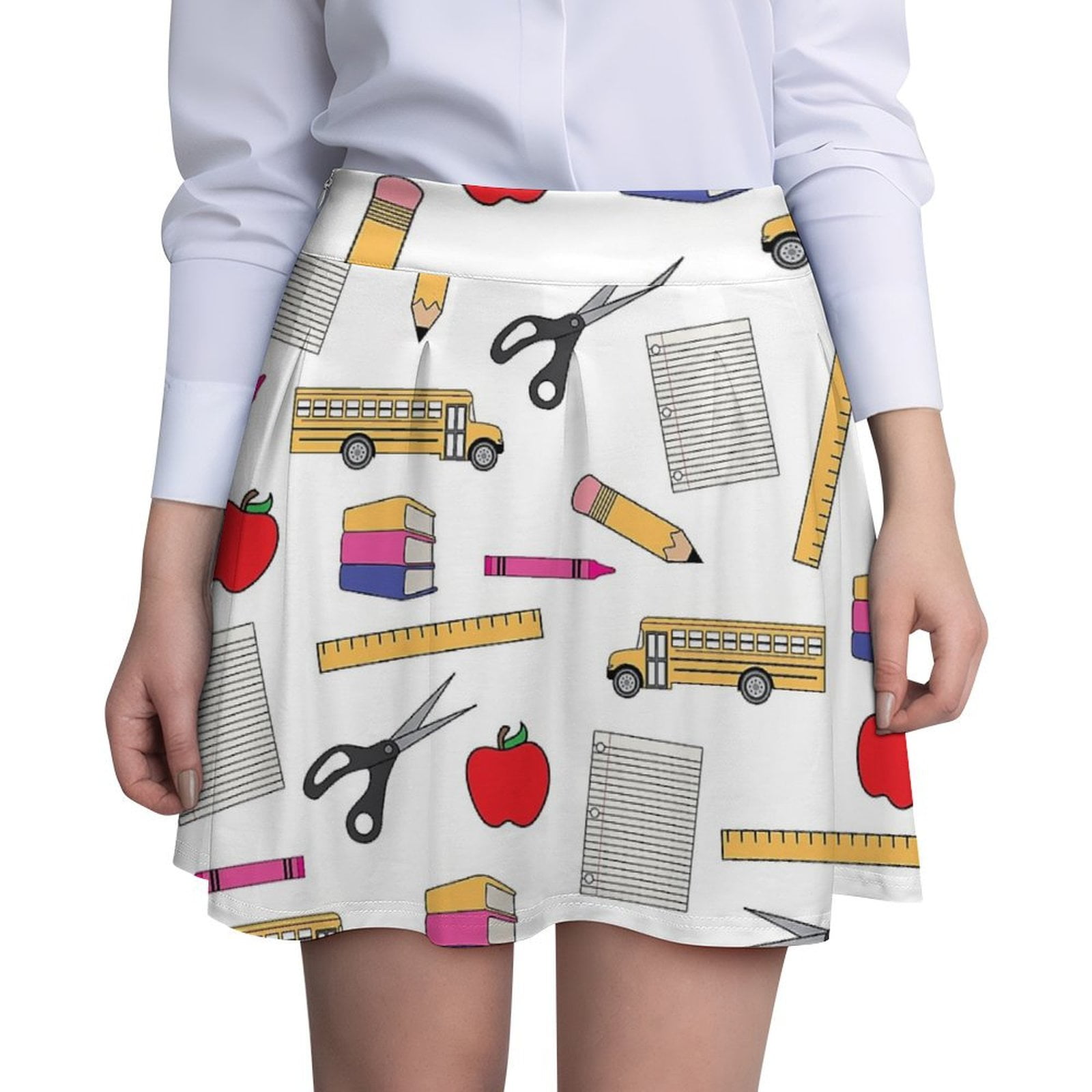 Teacher & School Item Mix Three Women's Casual Mini Skirt Invisible ...