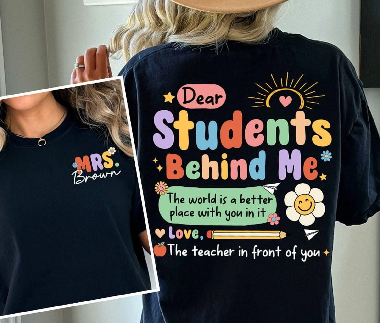 Teacher Shirt, Dear Student Behind Me Shirt, Back To School Shirt ...