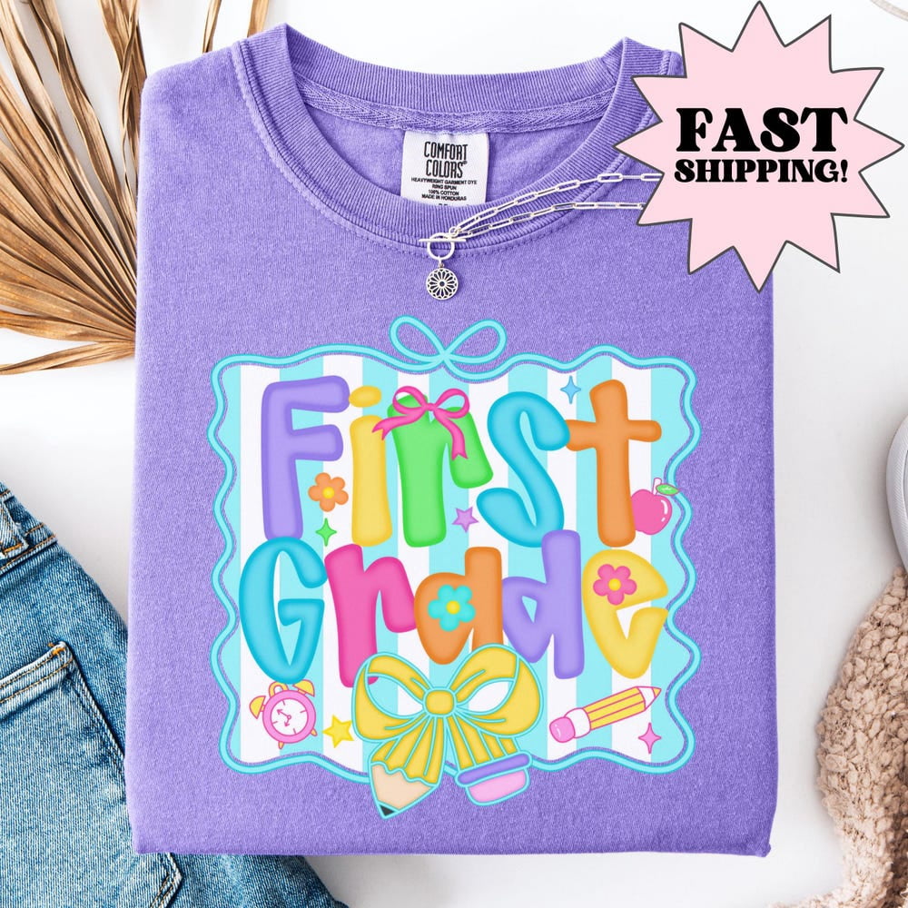 Teacher Shirt, First Grade Teacher Shirt, 1St Grade Shirt, Back To ...