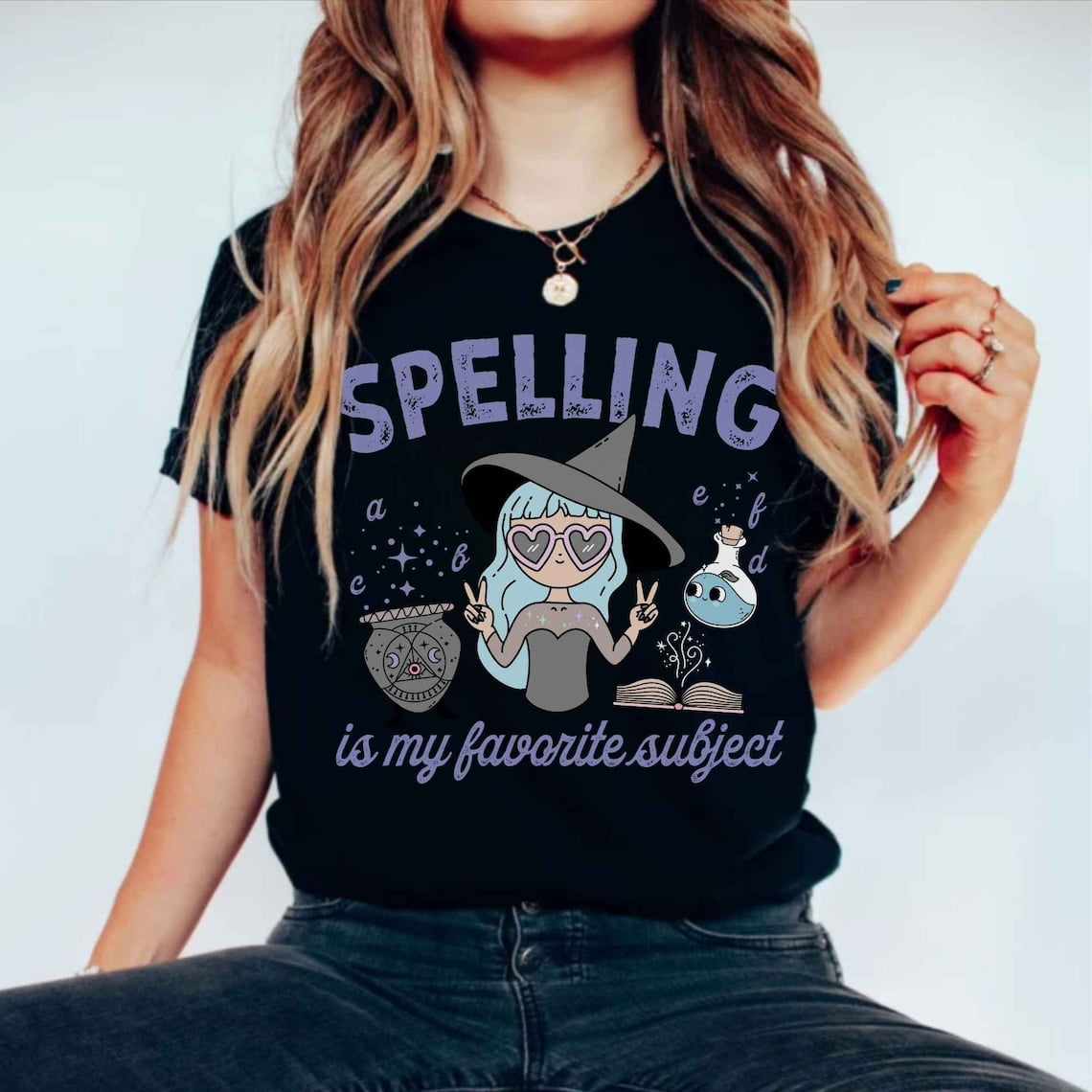 Teacher Shirt Funny Teacher Shirt Spelling Witch Librarian English ...
