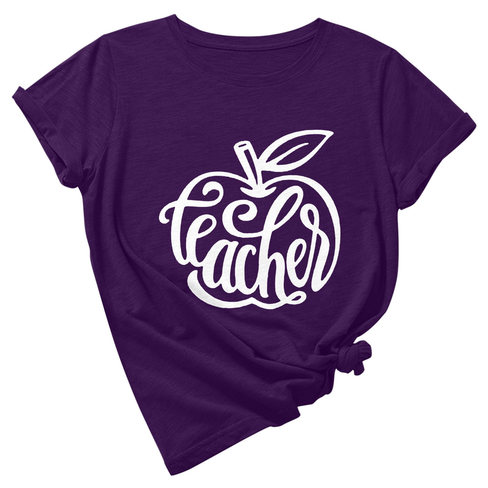 Teacher Shirt Women Teaching Tshirt Alphabet Graphic Short Sleeve Basic ...
