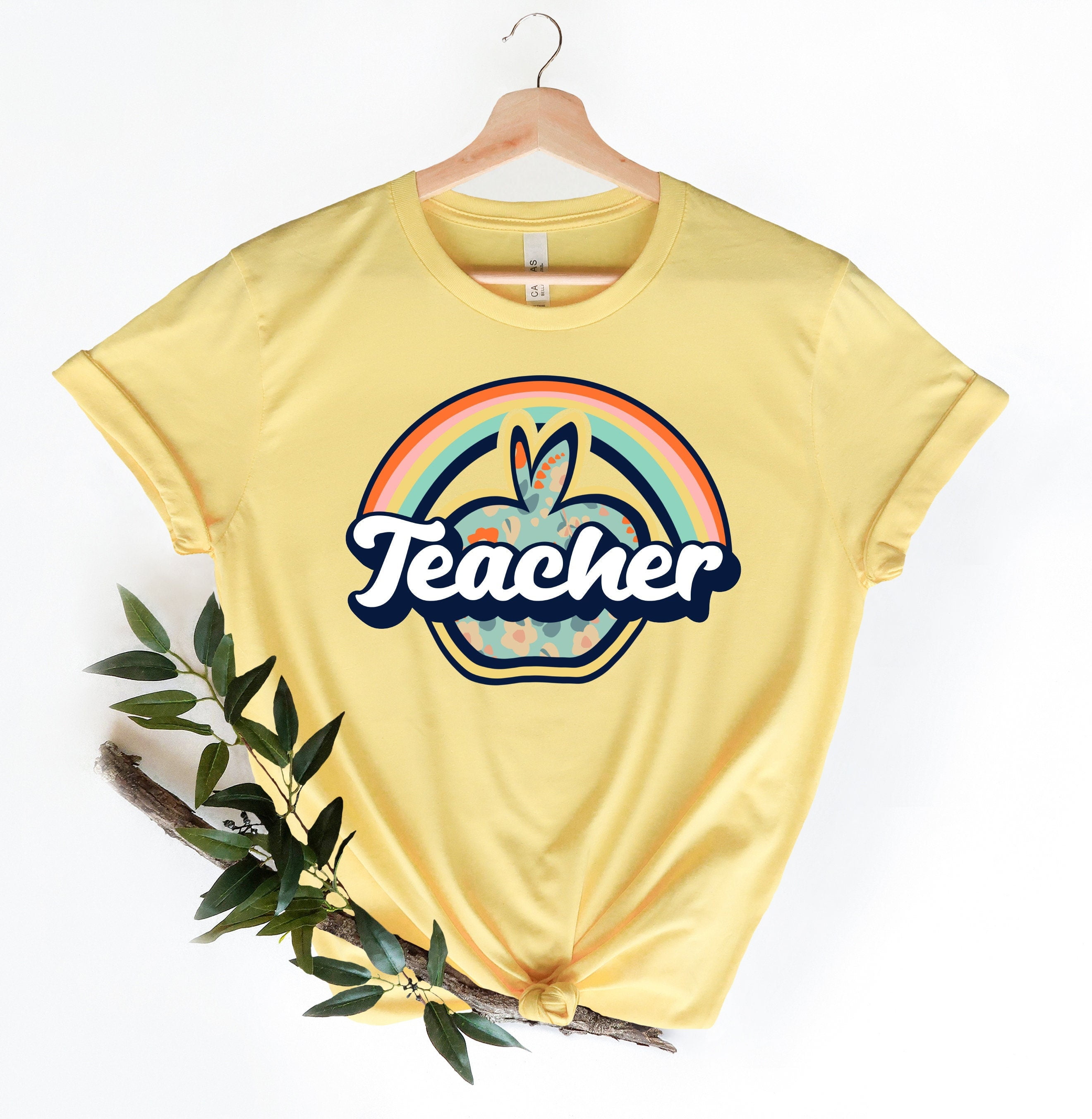 Teacher Shirts For Women, Boho Teacher Rainbow Shirt, Rainbow Teacher ...