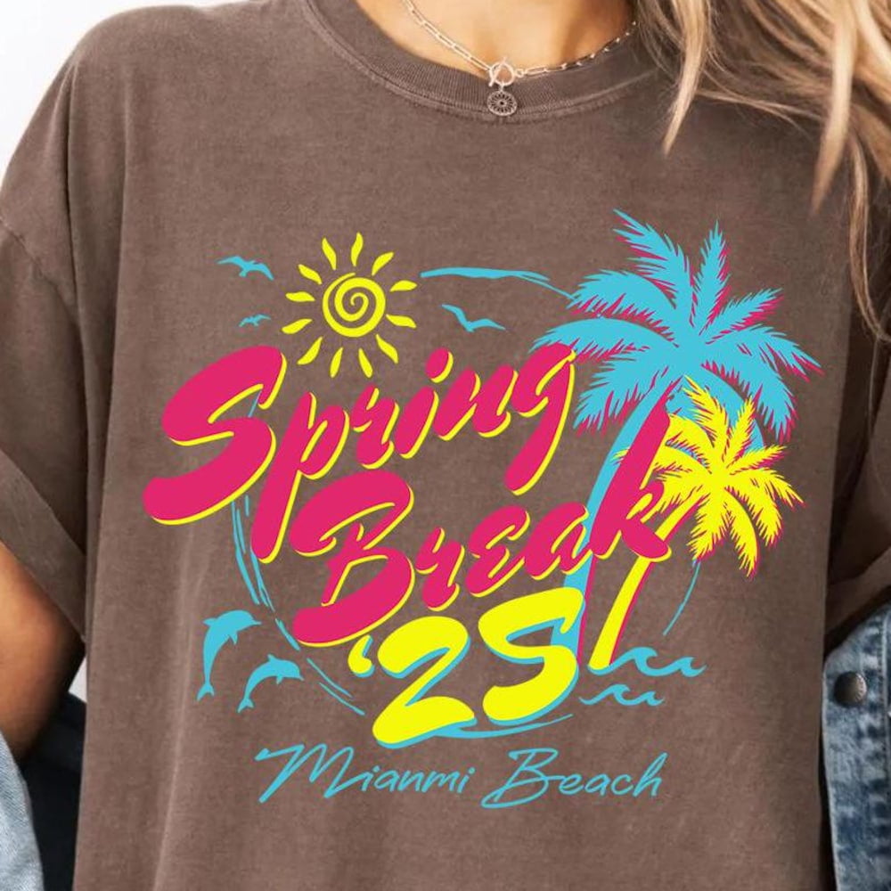 Teacher Spring Break 2025 Shirt, Retro Spring Break Shirt, Beach ...