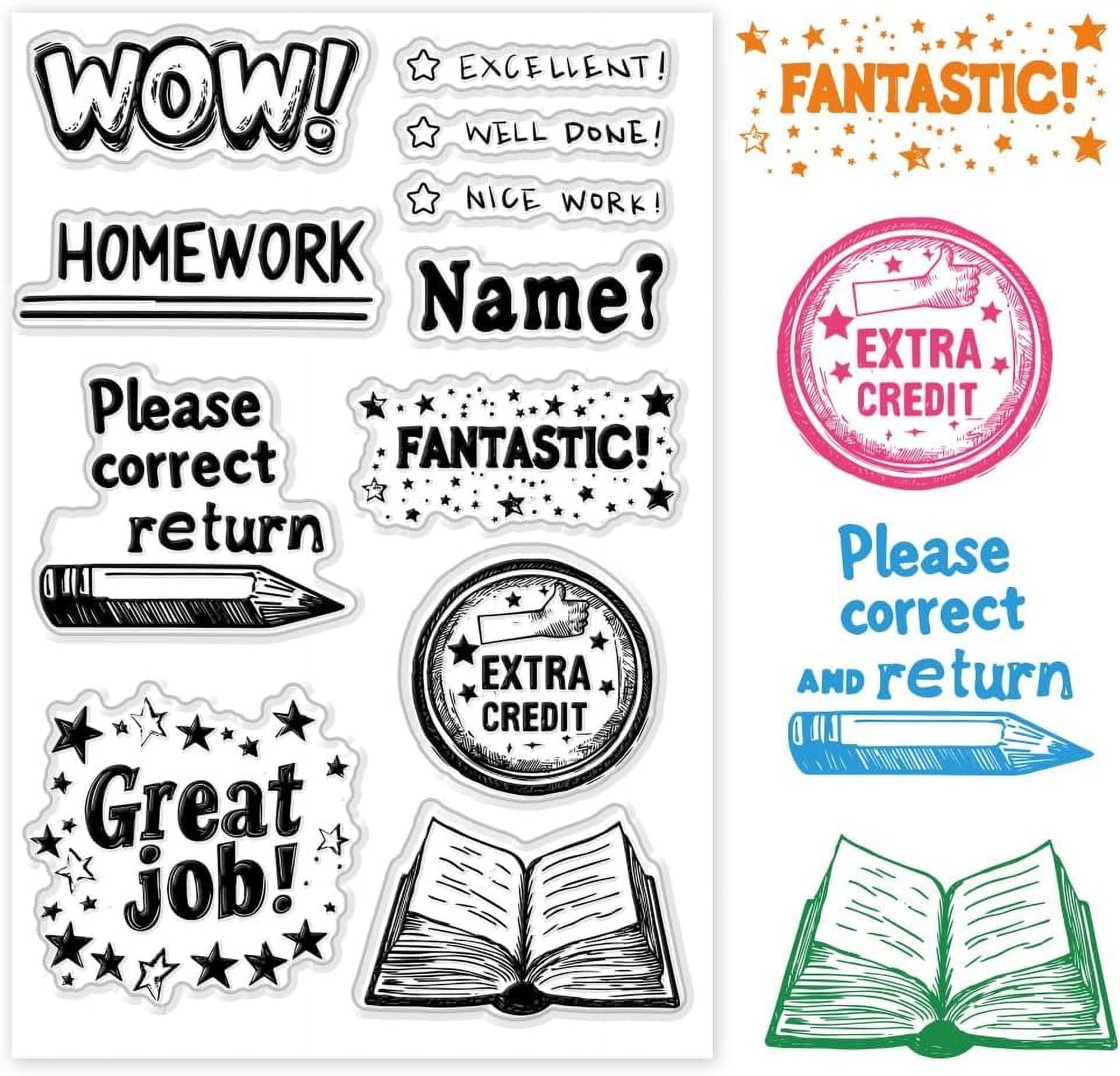 Teacher Stamp Clear Silicone Stamps for Card Making Transparent Craft ...