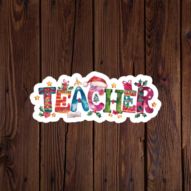 Teacher Sticker Christmas Teacher Appreciation Gift Laptop Sticker ...