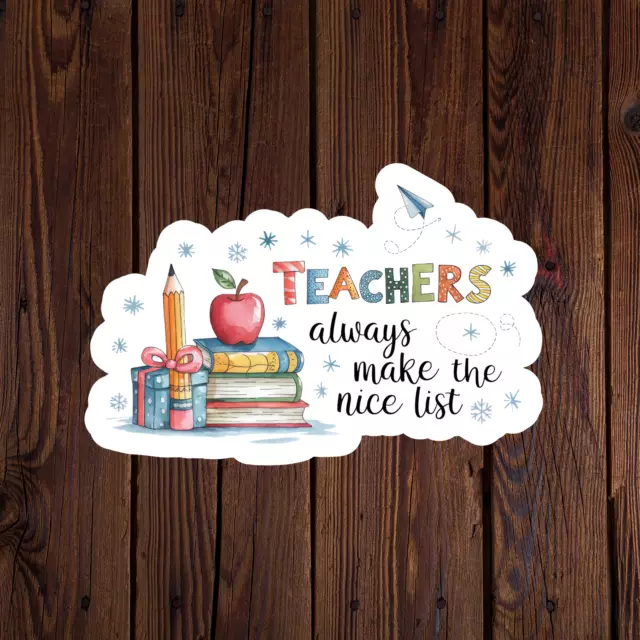 Teacher Sticker Christmas Teacher Appreciation Gift Laptop Sticker ...
