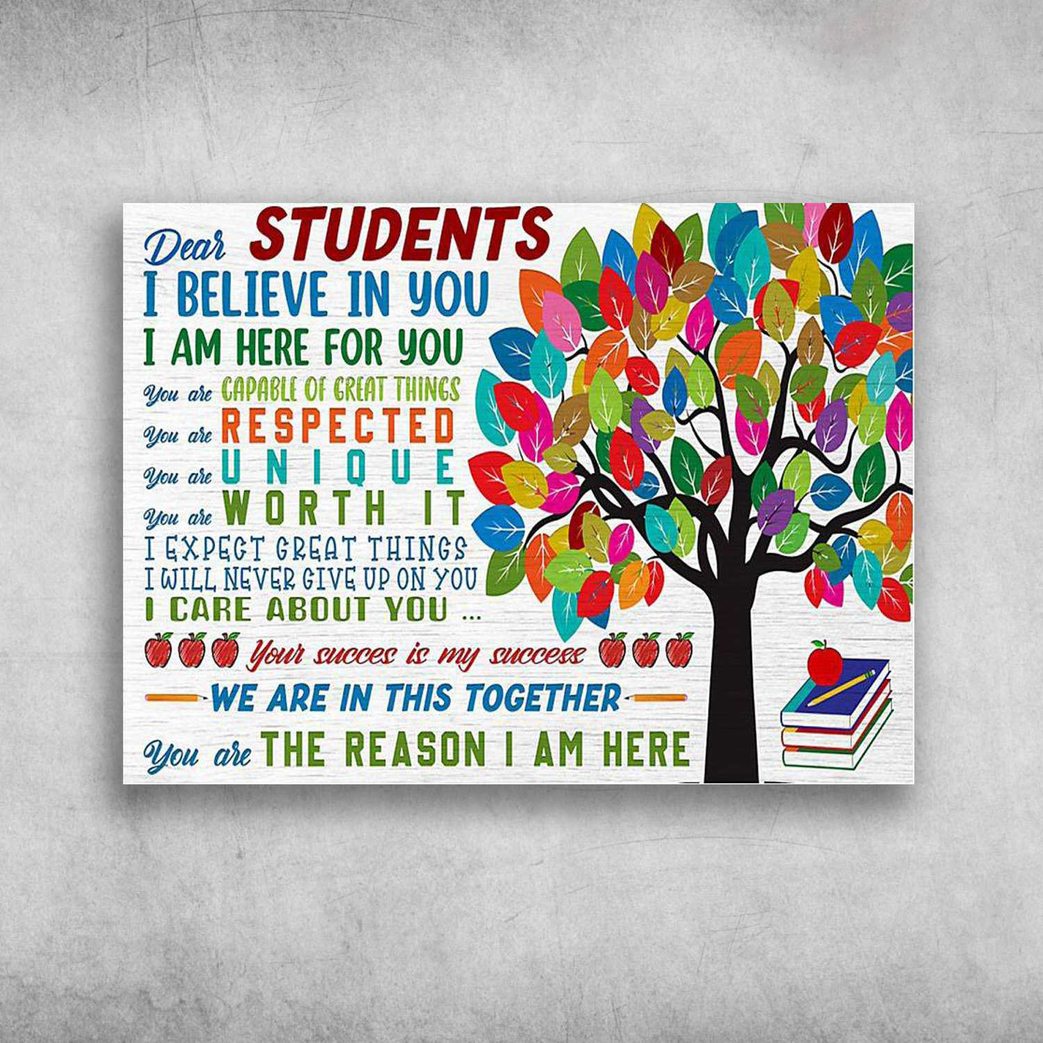 Teacher Student - Dear Students, I Believe In You, I Am Here For You ...