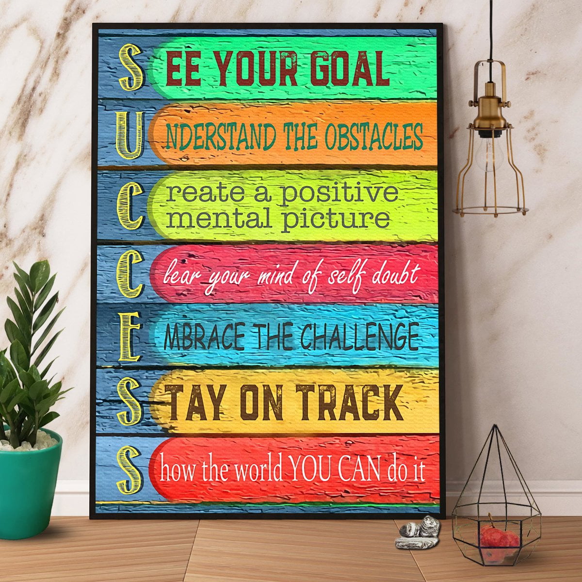 Teacher Success See Your Goal Stay On Track Paper Poster No Frame Matte ...
