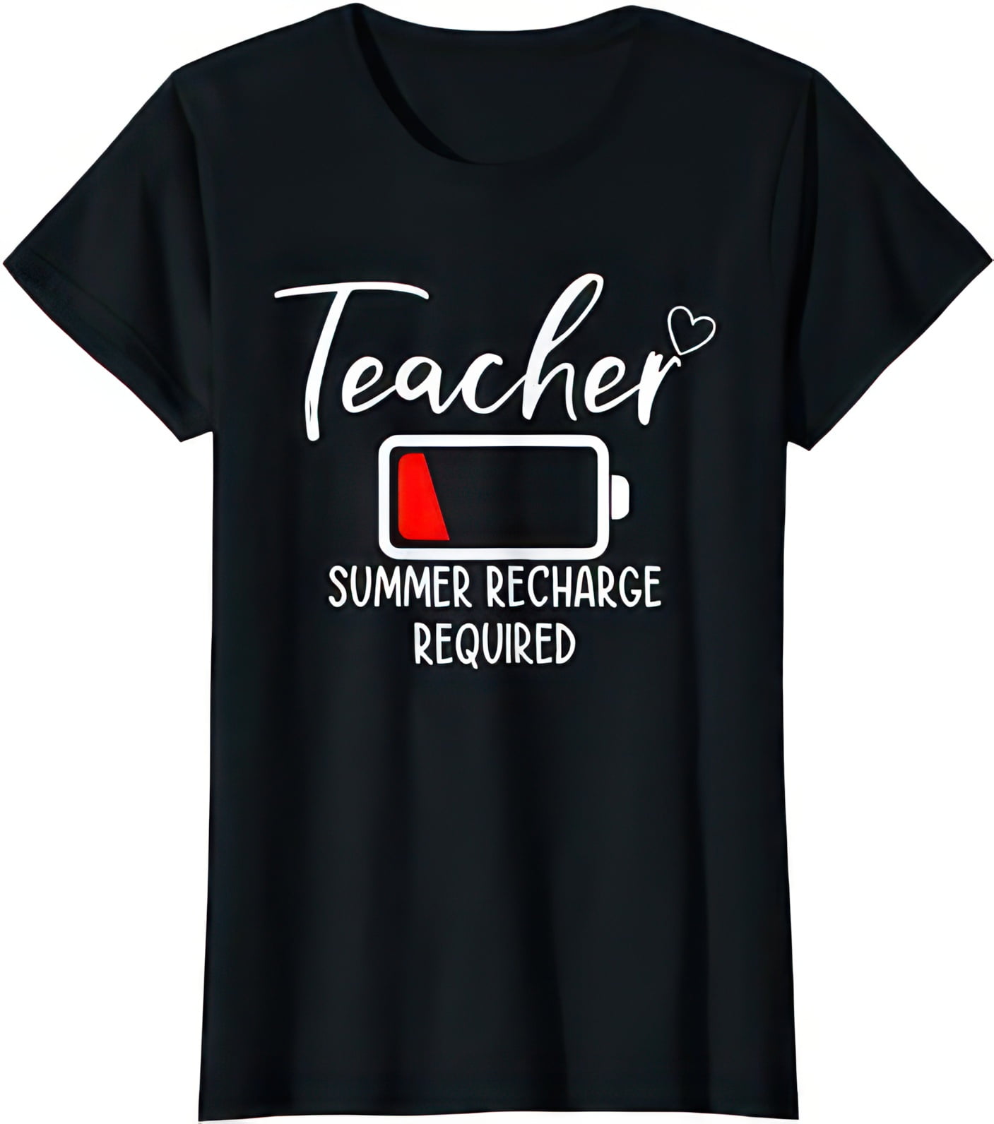 Teacher Summer Recharge Required Funny Last-Day Of School T-Shirt T ...
