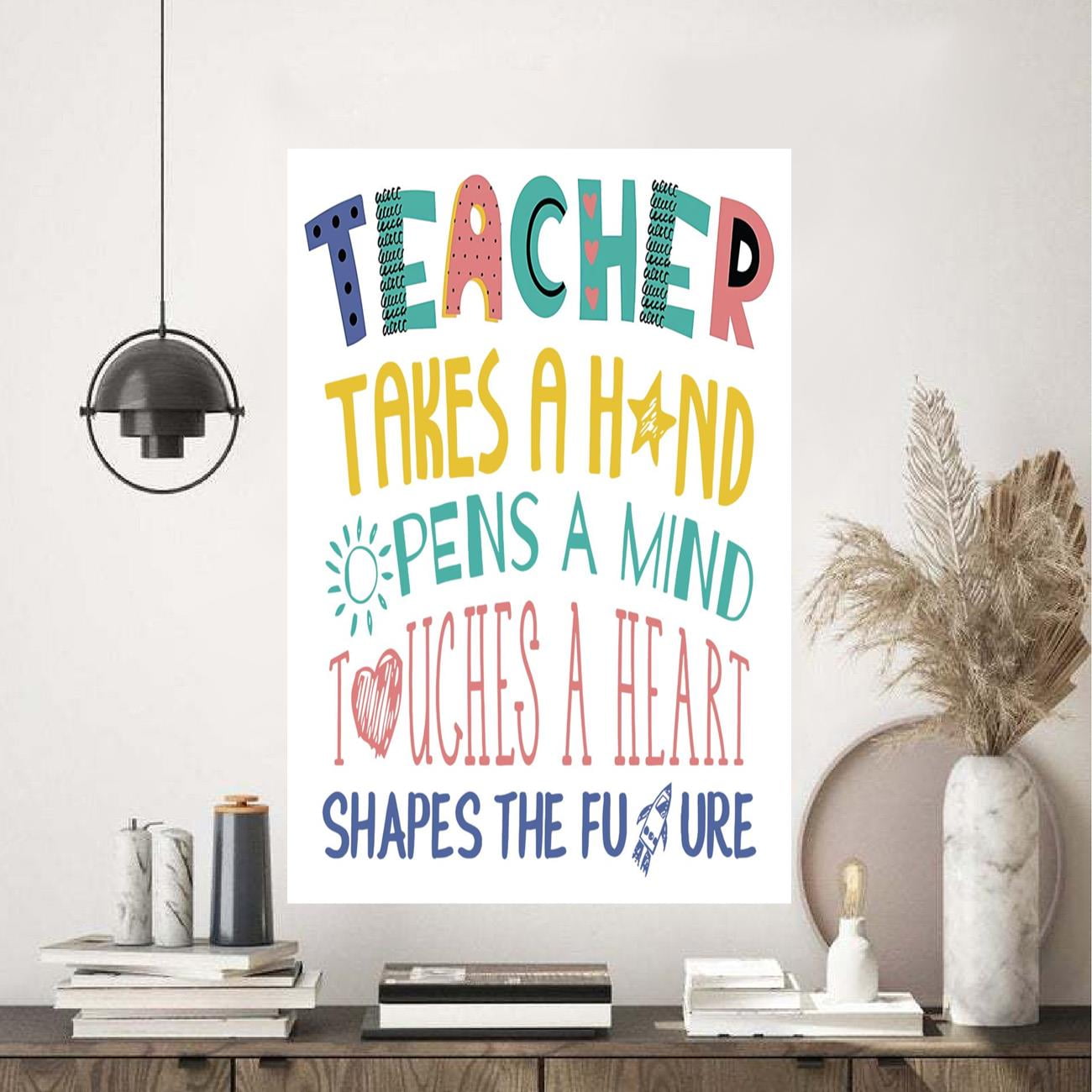 Teacher Takes A Hand Pens A Mind Poster Teacher Poster Gift for teacher ...