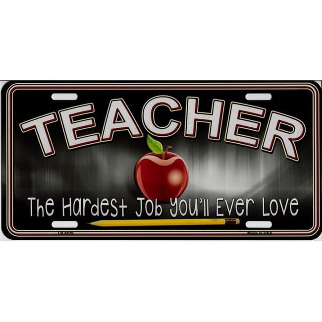 Teacher The Hardest Job Metal License Plate - Walmart.com