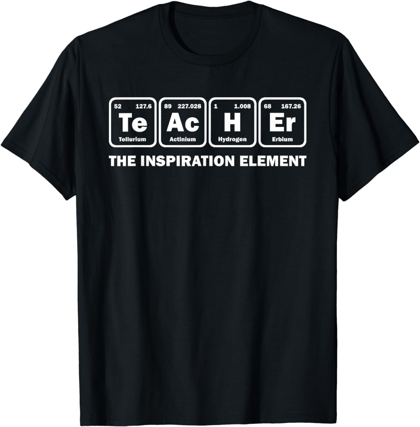 Teacher The Inspiration Element Periodic Table Word Science T-Shirt ...